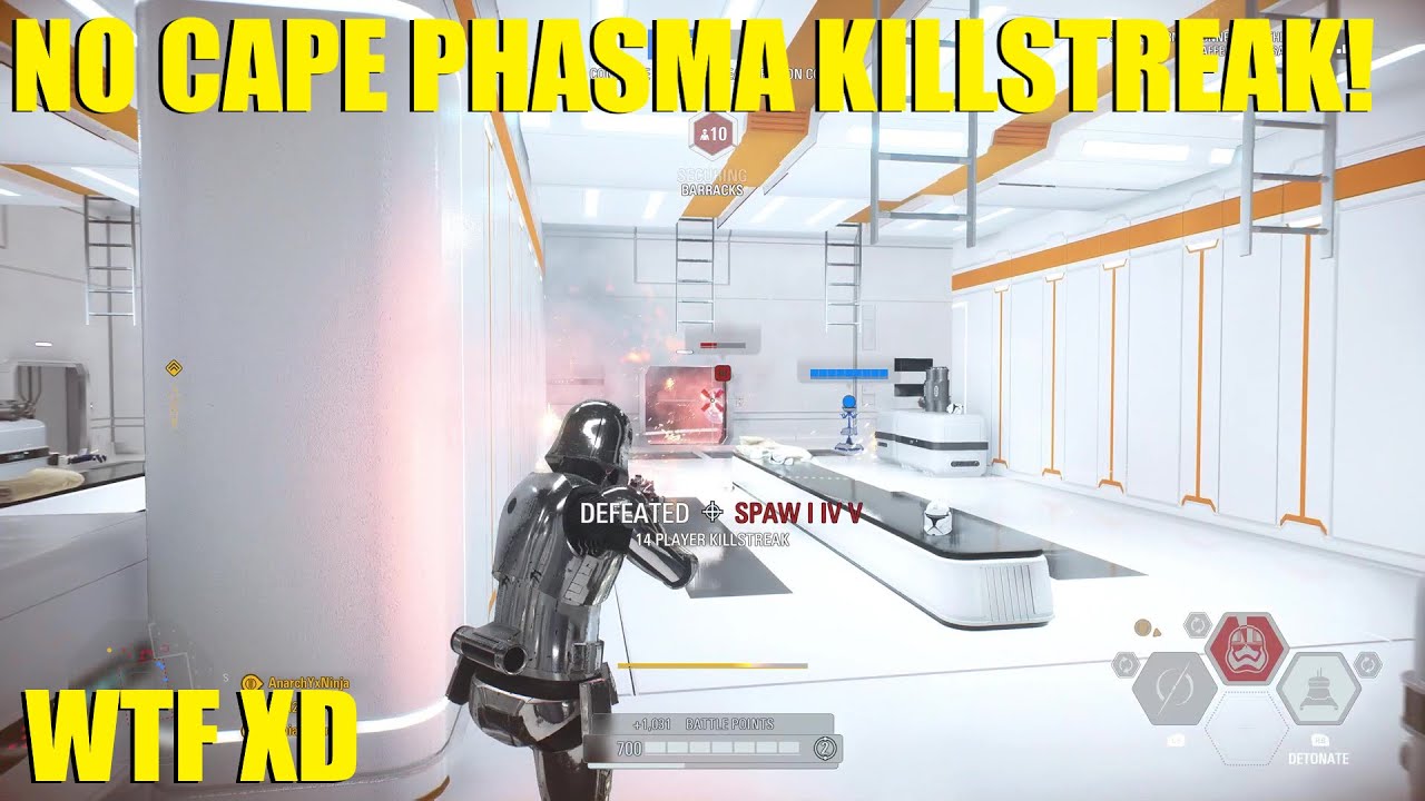 The RARE Captain Phasma without a CAPE killstreak! No cape, no problem ...