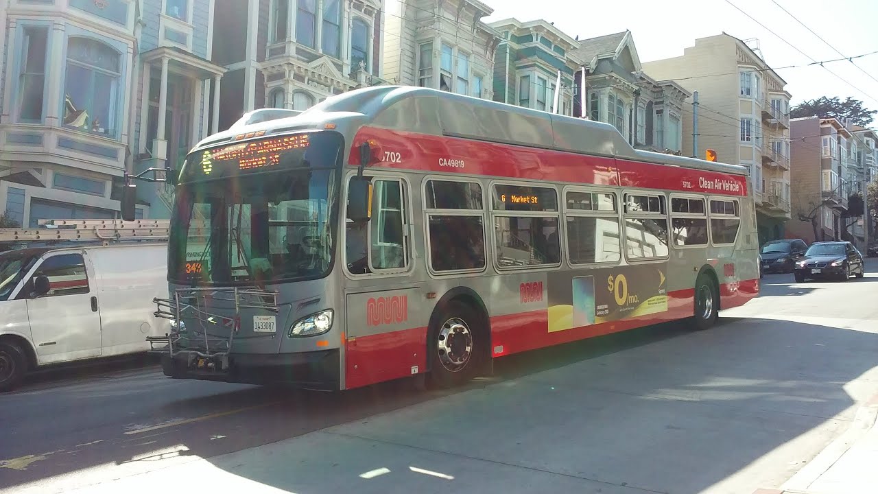 SF Muni 2017 New Flyer XT40 #5702 on Route 6 to Market St. - YouTube