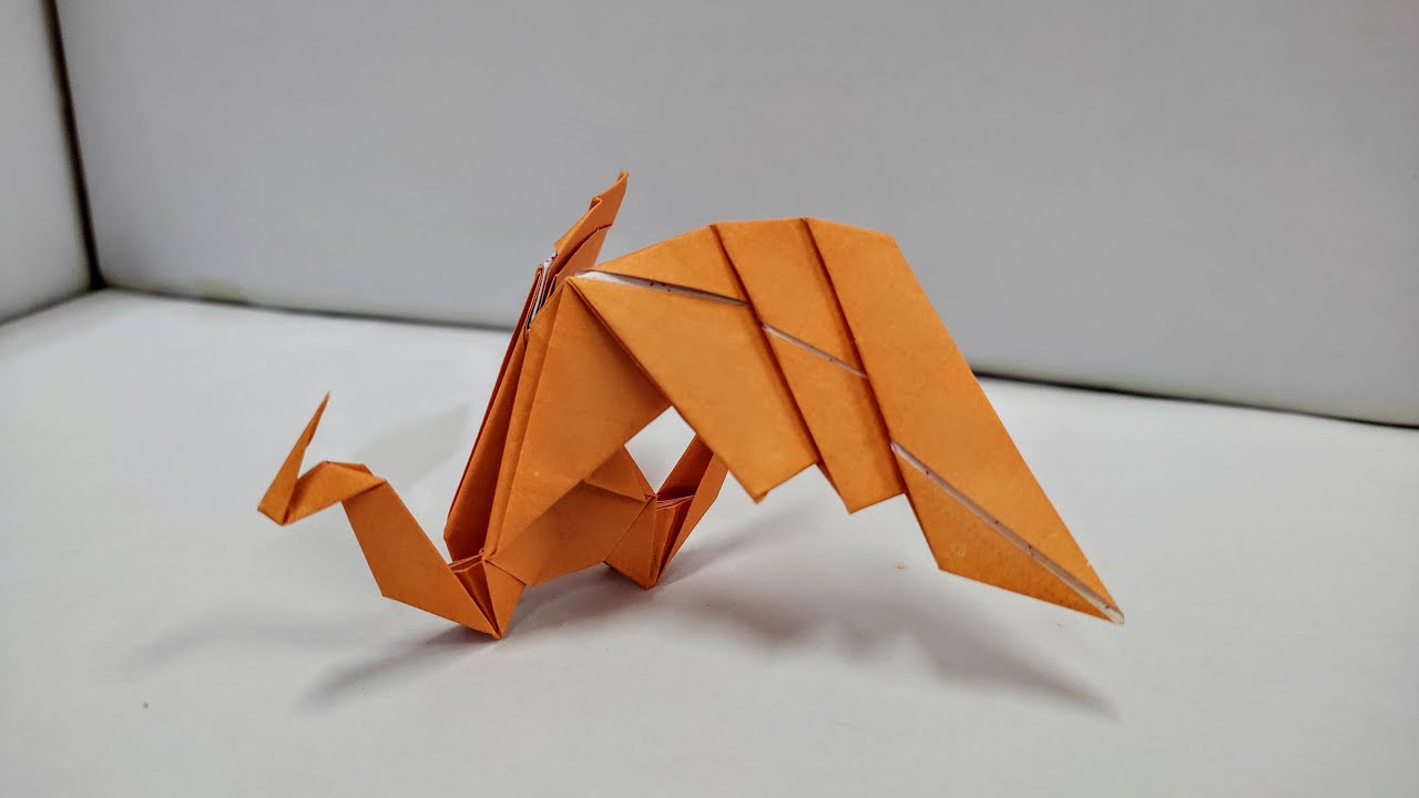 How To Fold A Dragon With Big Wings | Origami Easy Dragon - YouTube