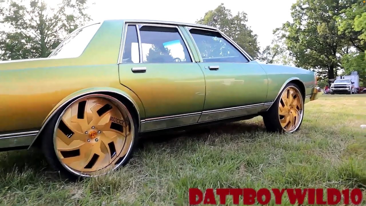 Outrageous Chameleon painted Box Chevy on Gold 26" Rucci's - YouTube