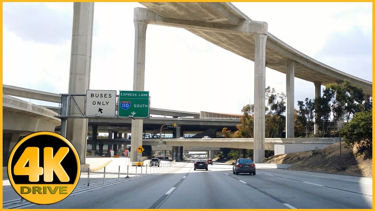 Driving Tour of I-110 Freeway (Vermont Vista to West Carson) [4K] - YouTube