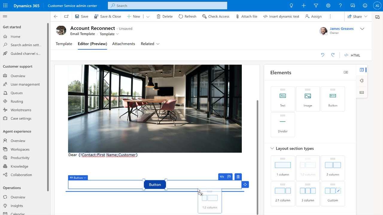 New Email Template Designer for Dynamics 365 Customer Service - YouTube