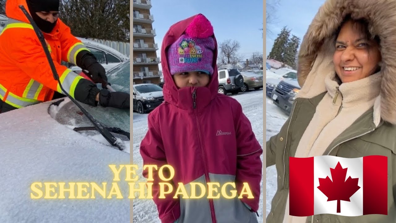Vlog 54 Wind Storm In Canada snow Me Hua Bura Haal Indian vlog-54-wind-storm-in-canada-snow-me-hua-bura-haal-indian