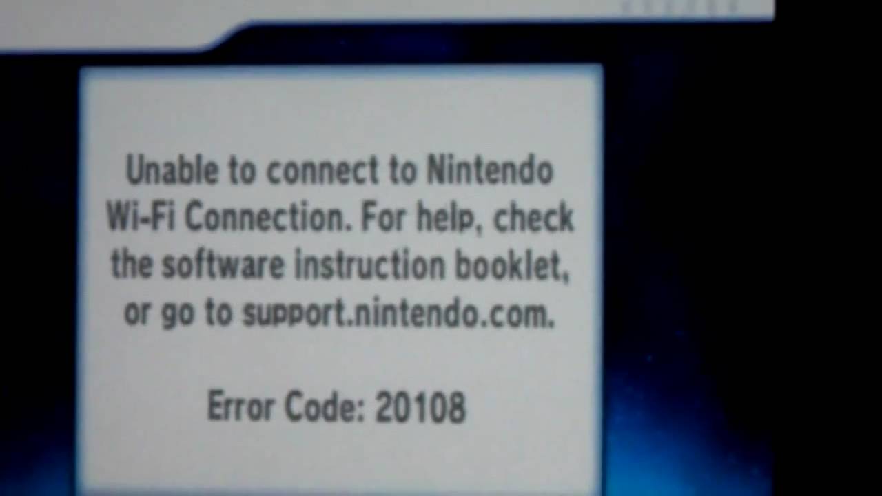 Mario Kart Wii Error Code 20108 YouTube Mario Kart Wii Error Code 20108 YouTube