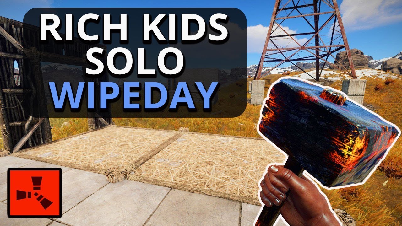 The RICH Players Of A New SOLO Wipeday!! Rust Solo Survival Gameplay ...
