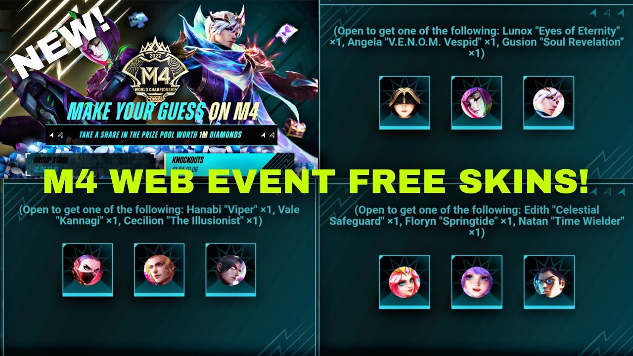 M4 WEB EVENT FREE PERMANENT EPIC SKIN! MOBILE LEGENDS BANG BANG - YouTube