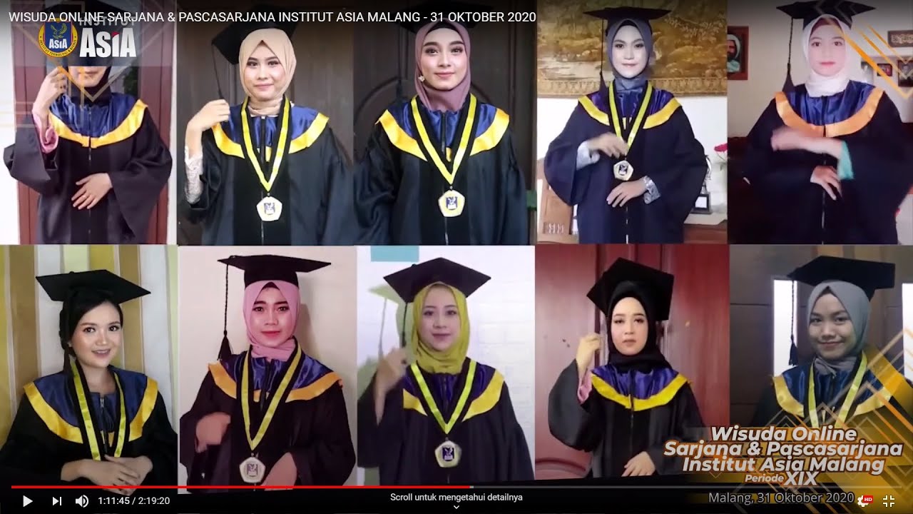 WISUDA ONLINE SARJANA & PASCASARJANA INSTITUT ASIA MALANG - 31 OKTOBER ...