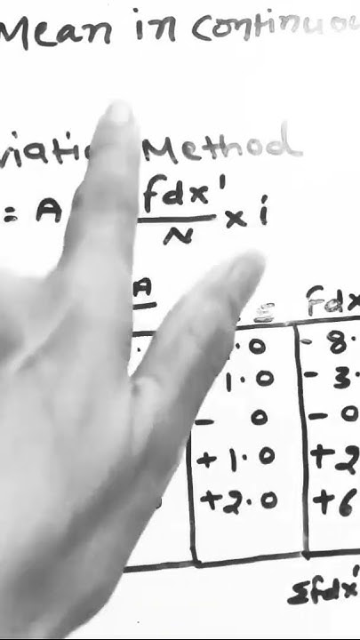 Calculation of Arithmetic Mean in Continuous series । Step-deviation Method - YouTube