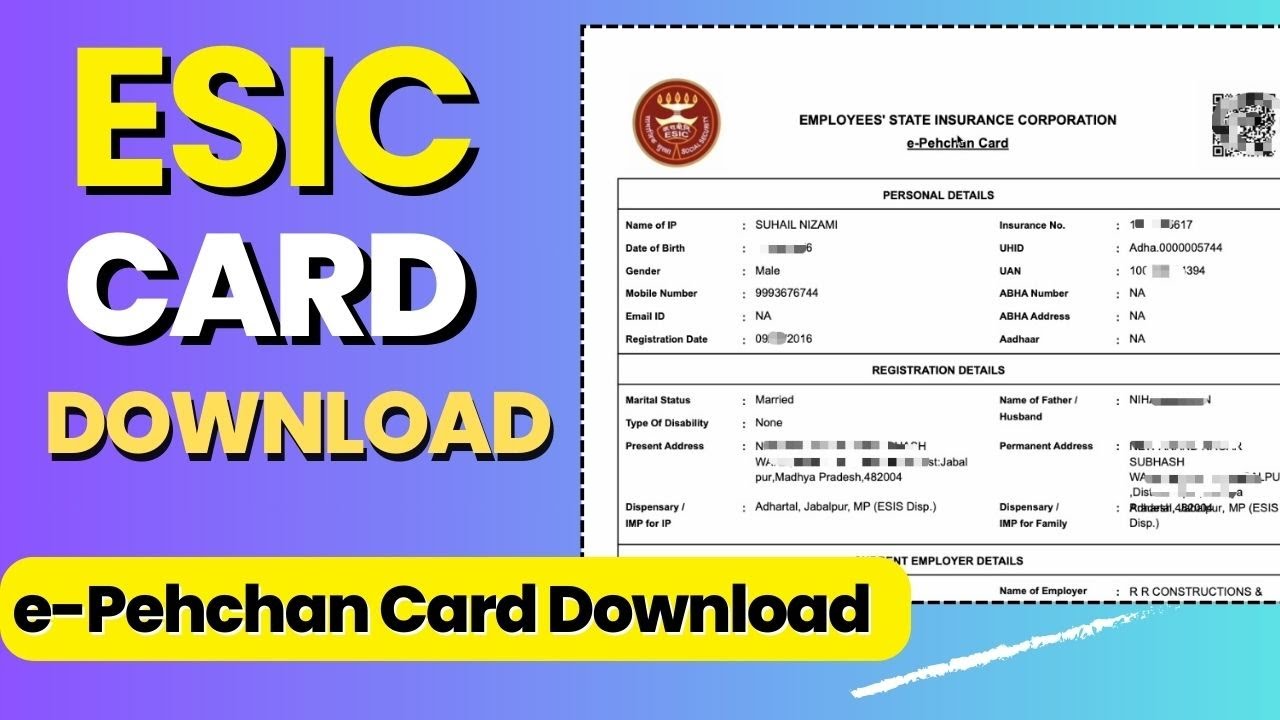 ESIC Card Kaise Download Kare | ESIC e-Pehchan Card Download | How to ...