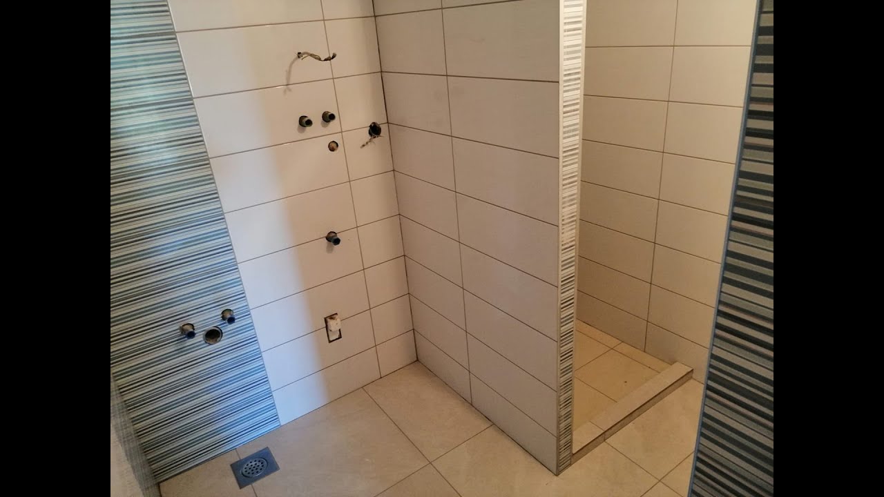Renoviranje kupatila - tuš kabina od keramike - YouTube