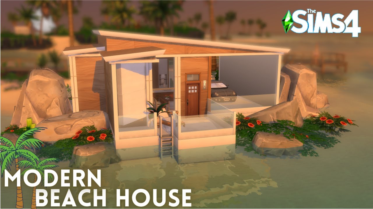 MODERN BEACH HOUSE | Sims 4 Speed Build | No CC - YouTube