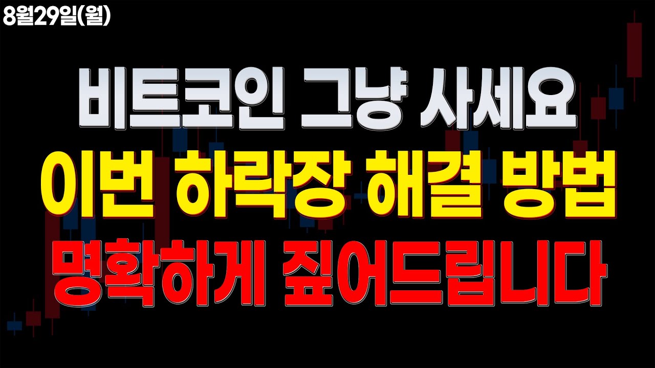 비트코인 지금 무조건 매수해야합니다 하락장 해결방안 속시원하게 짚어드릴게요 비트코인 리플 이더리움 이캐시 이더리움클래식