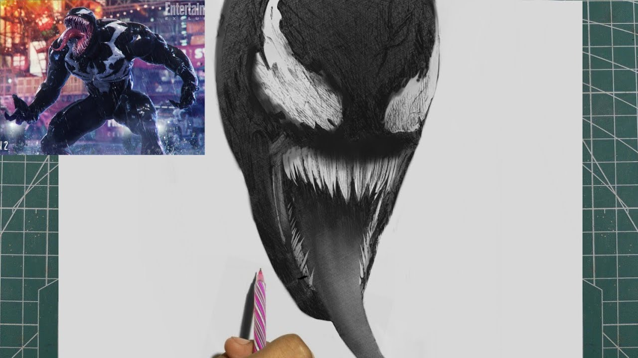 Drawing VENOM from Marvel's Spider-man 2 Ps5 - YouTube