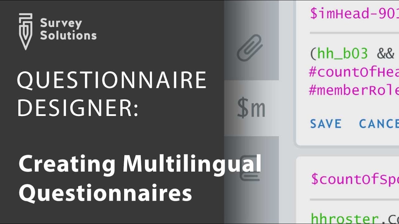 Creating Multilingual Questionnaires - YouTube