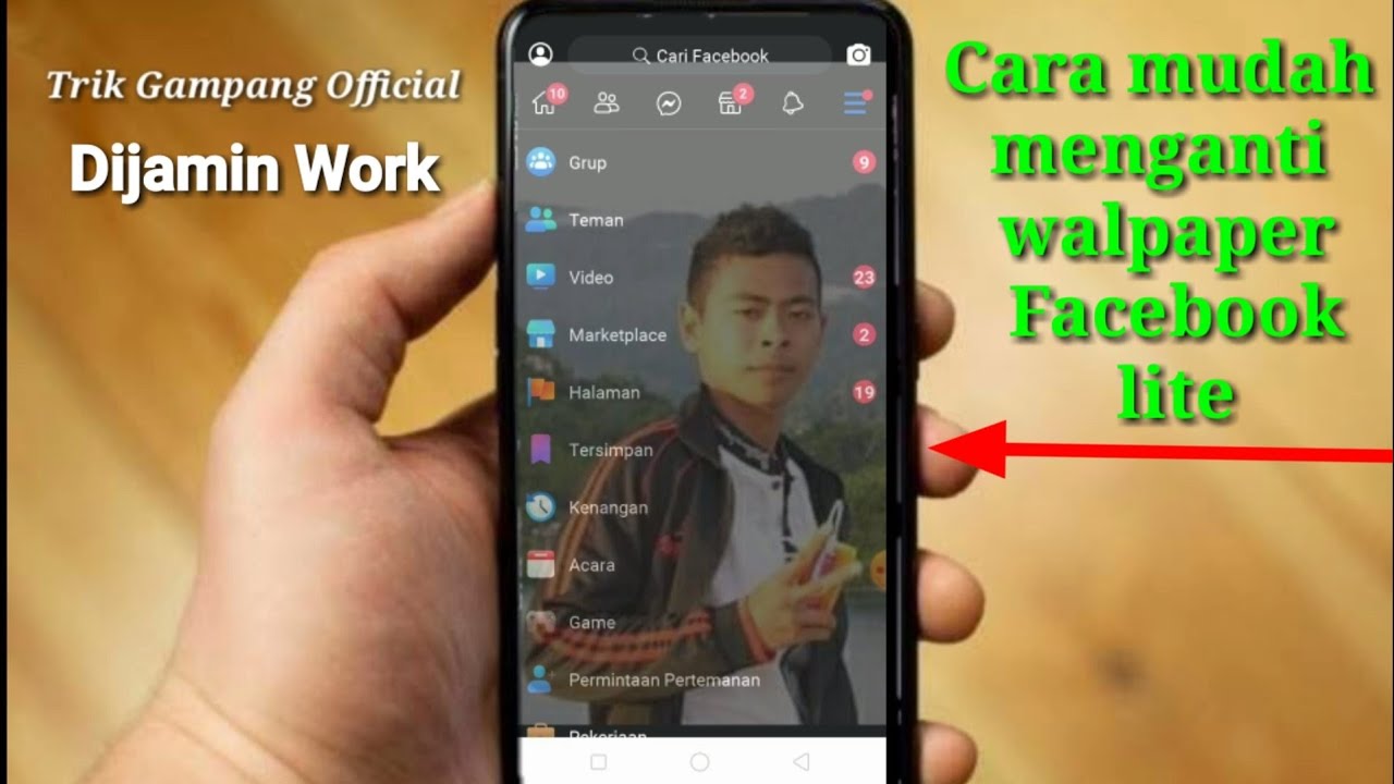 Tutorial cara membuat tampilan Facebook dengan foto sendiri - YouTube