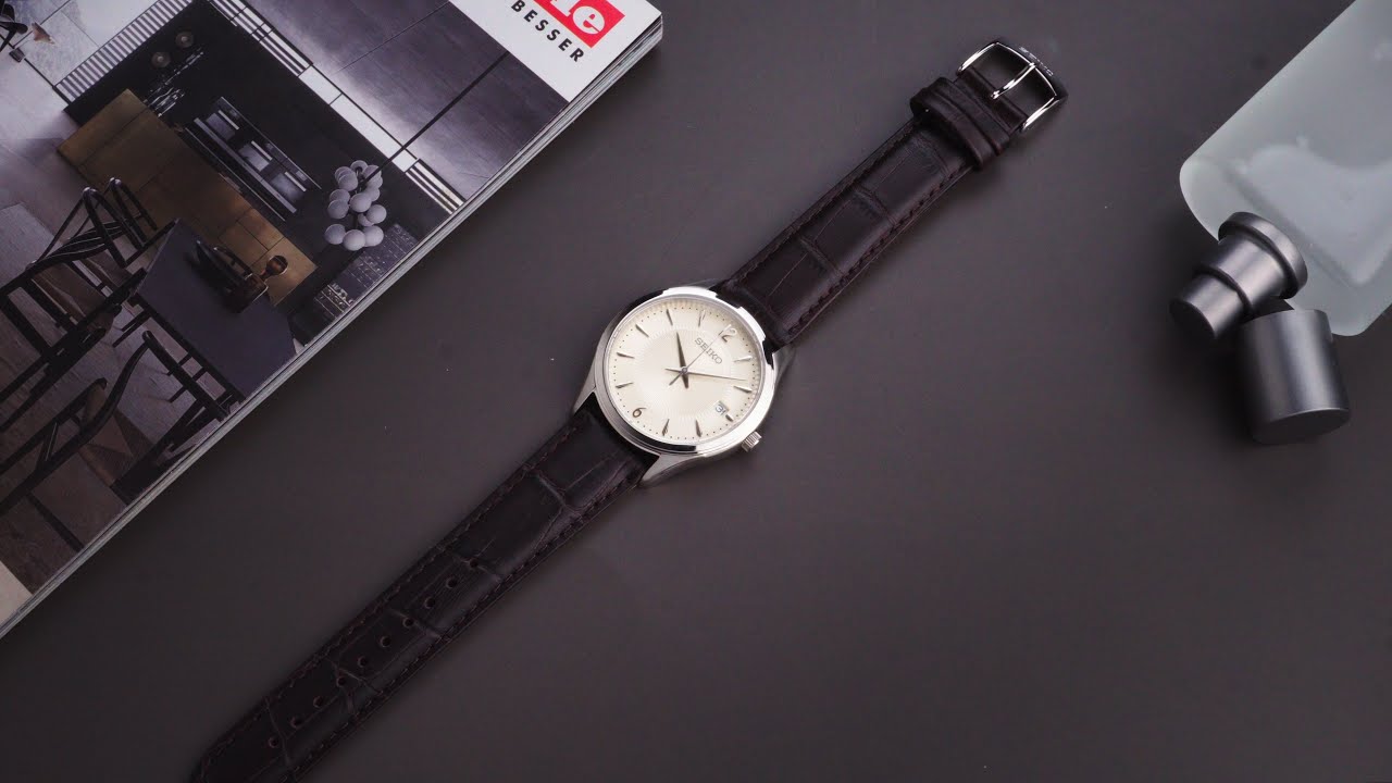 Review đồng hồ Seiko SUR421P1 chi tiết cọc vạch số tạo hình lưỡi kiếm ...
