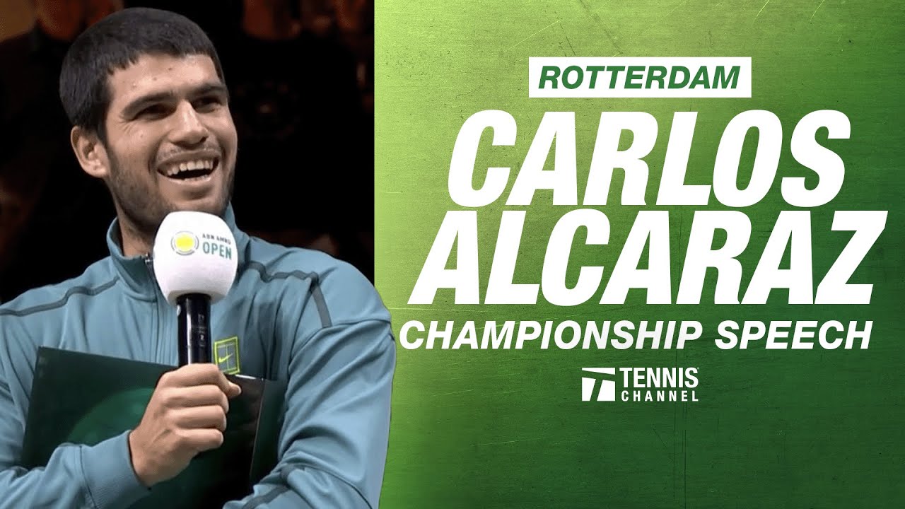 Carlos Alcaraz Rotterdam Champion Speech | Rotterdam 2025 - YouTube