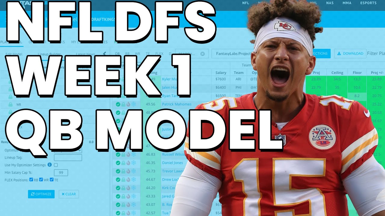 NFL DFS Quarterback Model for Week 1 - YouTube
