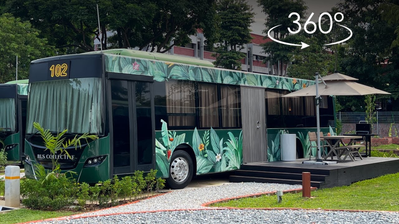 [360 Video] The Bus Collective Resort in Changi Village Singapore - YouTube