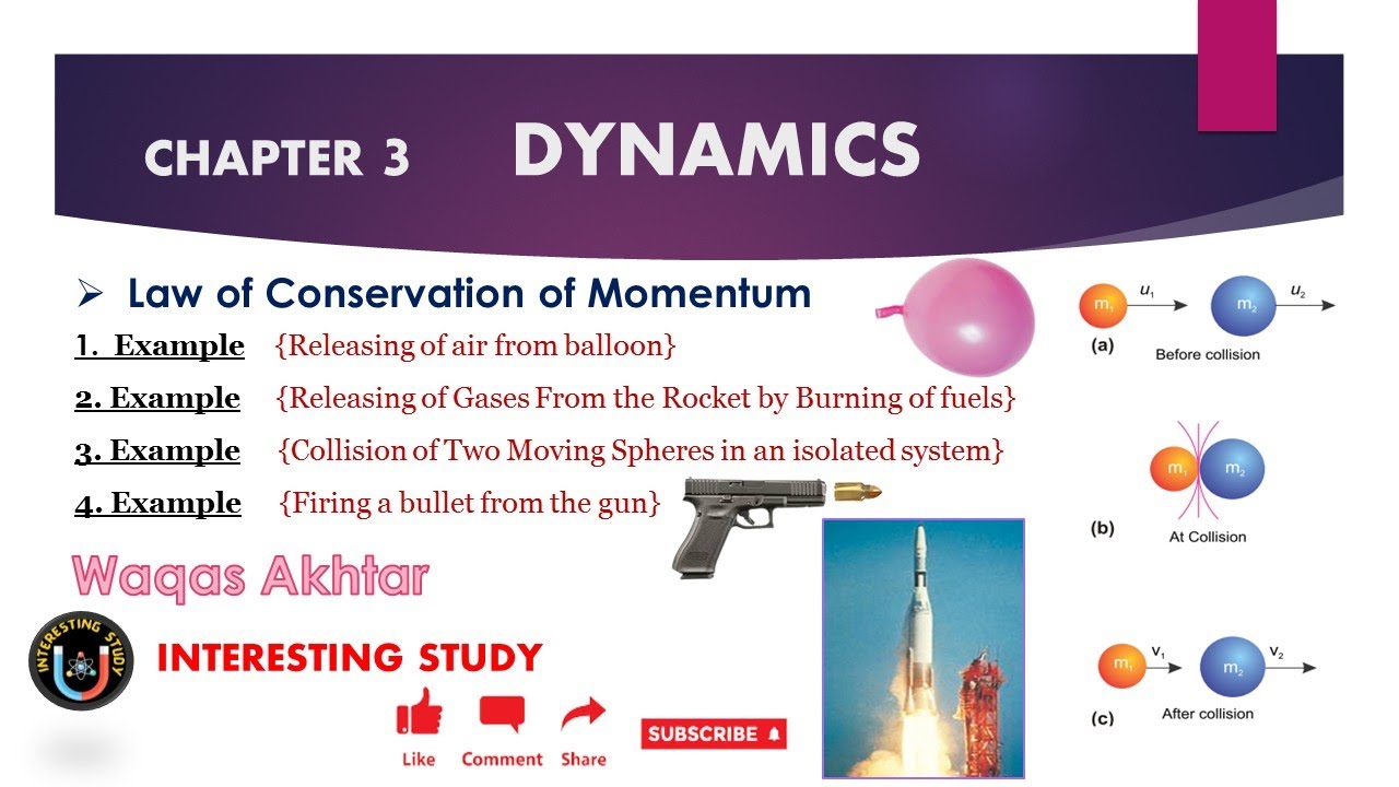 Law of Conservation of Momentum Complete Explanation | 9th Class ...