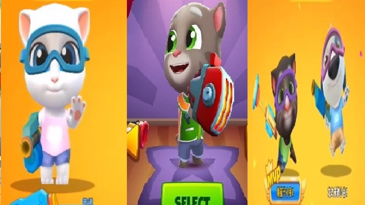 Talking tom: Party in the Wild VS Talking Tom Blast Park The New ...