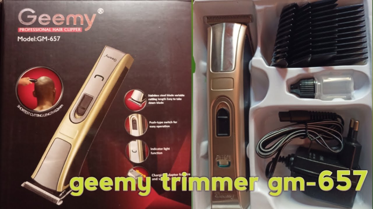 Geemy gm 657 professional trimmer for men - YouTube