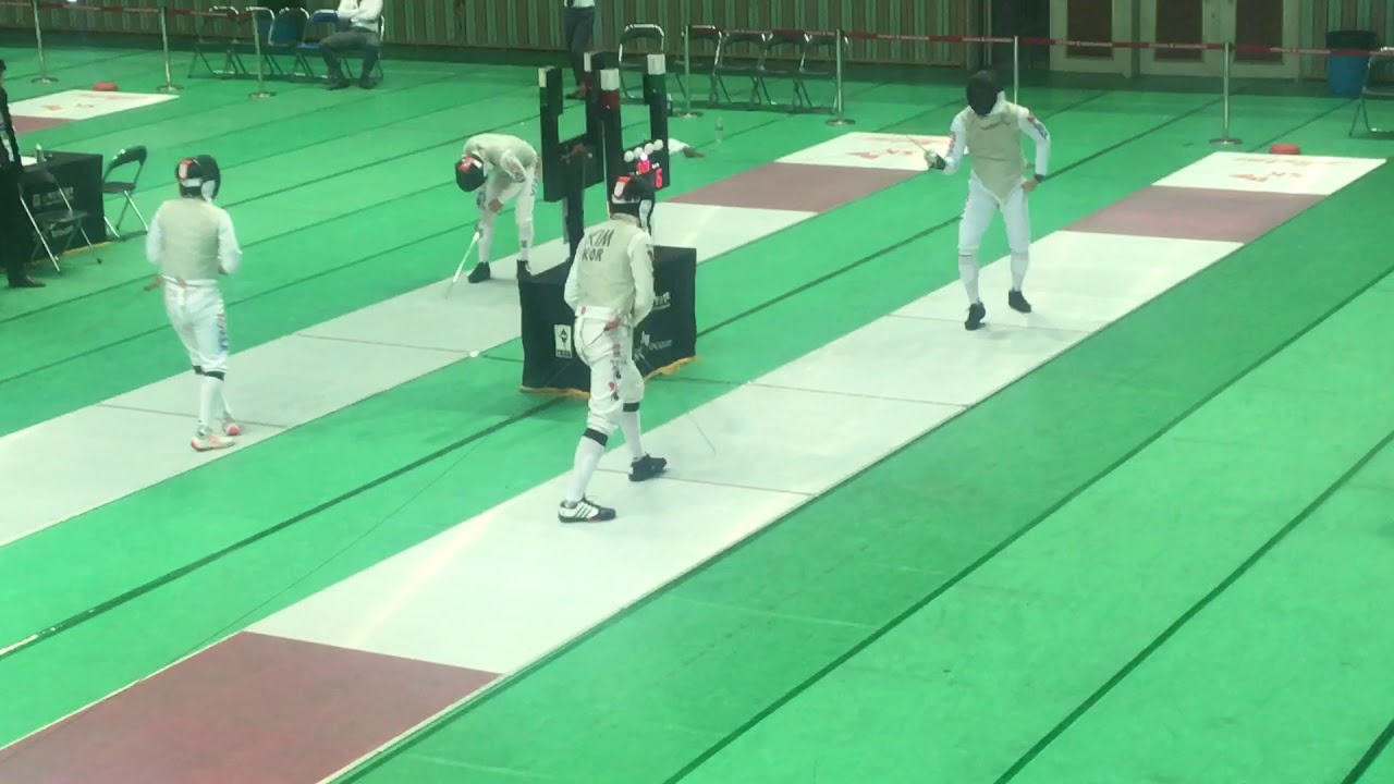 18' Korea national fencing foil tournament semi final KIM Dongsu vs KIM ...