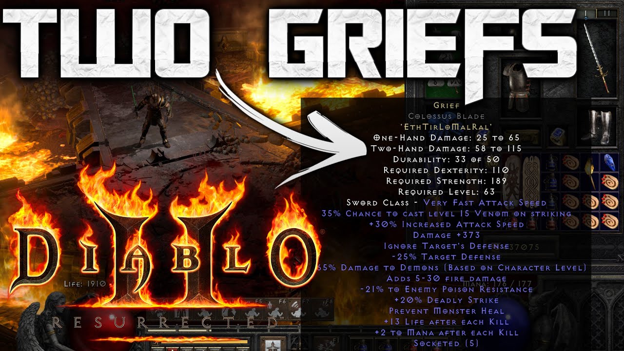 Diablo 2 Resurrected | DUAL GRIEF on WW BARB!! - YouTube