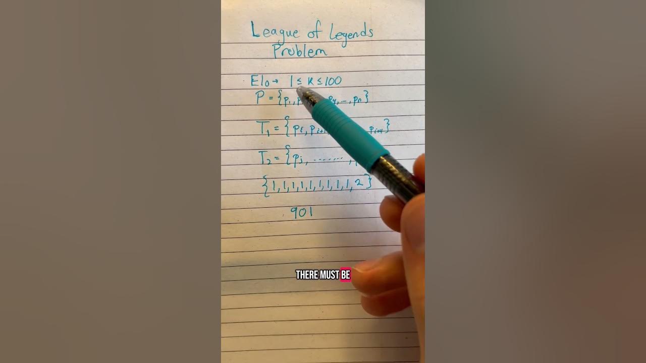 Unsolved Math Problem: League of Legends Problem - YouTube