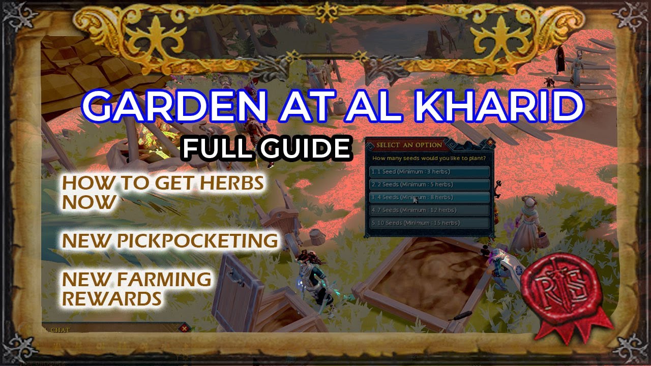 Garden at Al Kharid FULL GUIDE | Tips for Getting Herbs Now | Thieving ...