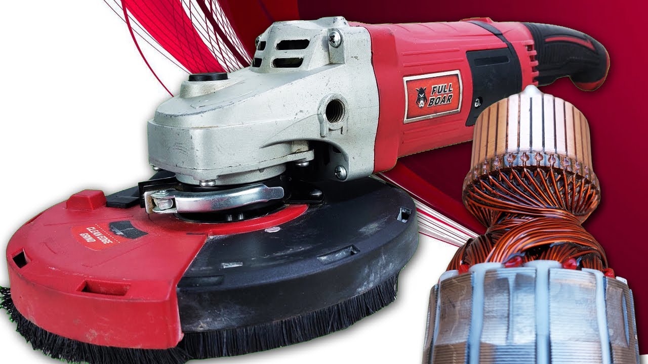 Full Boar Concrete Grinder ARMATURE WINIDNG (TRIPLEX) - YouTube