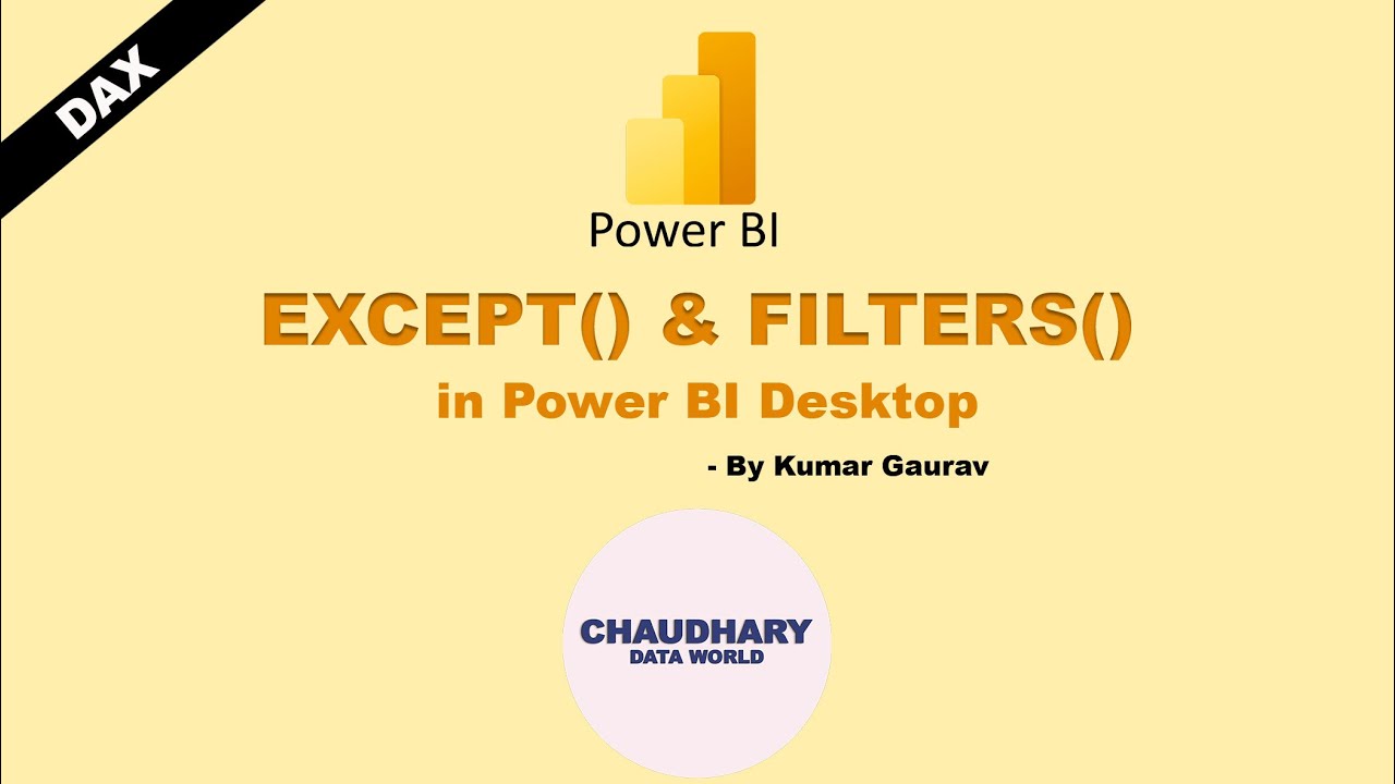 DAX EXCEPT Vs FILTERS In Power BI YouTube DAX EXCEPT Vs FILTERS In Power BI YouTube