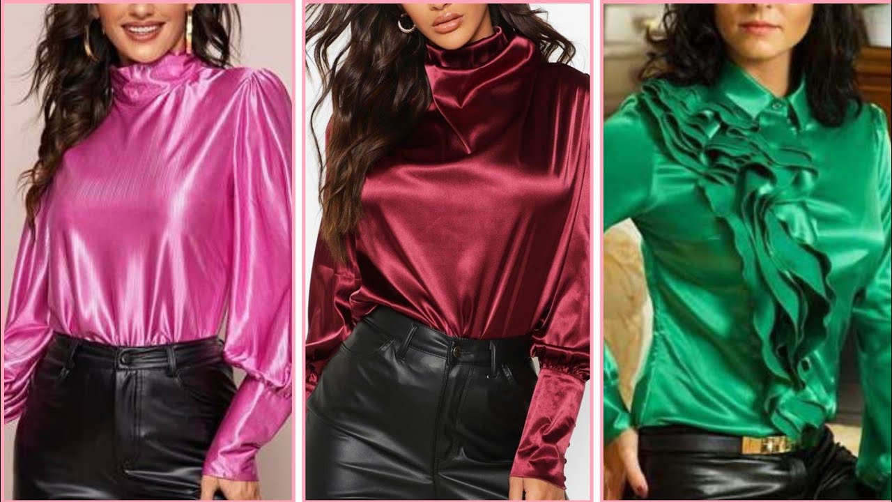 latest Shiny Silk women party wear top and blouse designer ideas - YouTube