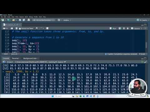 Sequences functions in R with Aammar - YouTube