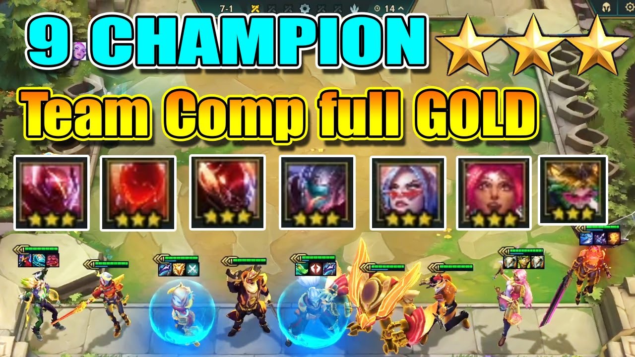 9 Champion 3 STAR - Team Comp full GOLD??? - YouTube