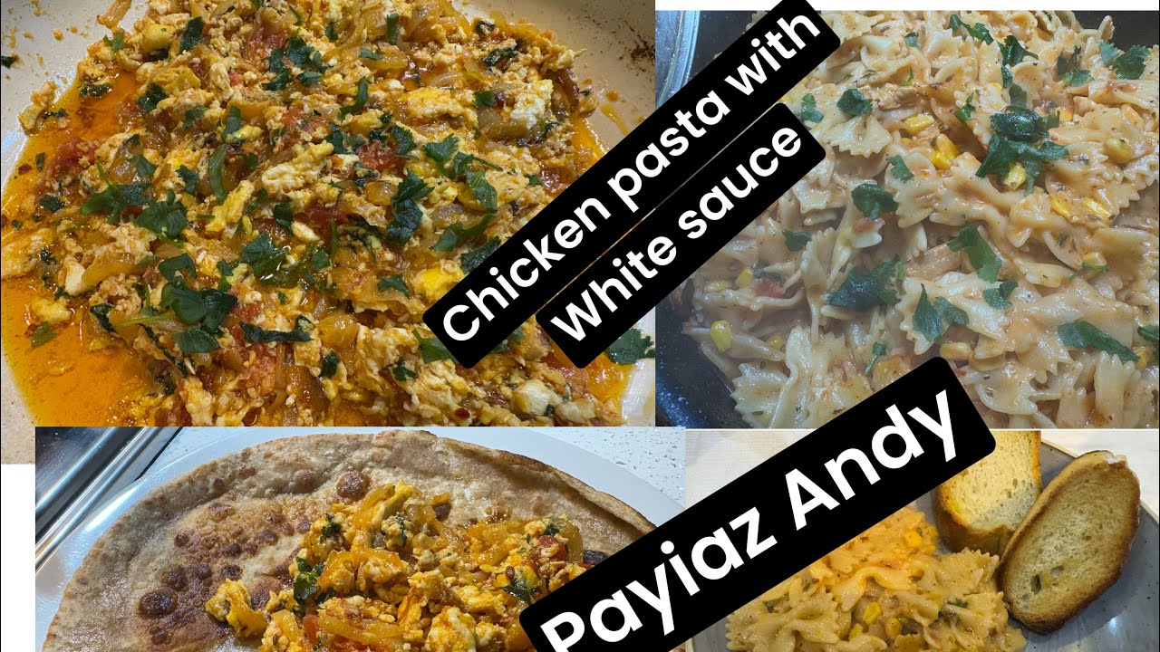New Recipe Aya Gi | Chicken Pasta With White Sauce And Tomatoes ...