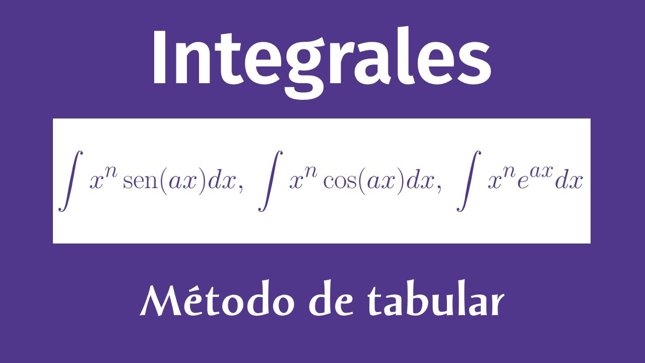 Integración por partes: El maravilloso método de tabular - YouTube