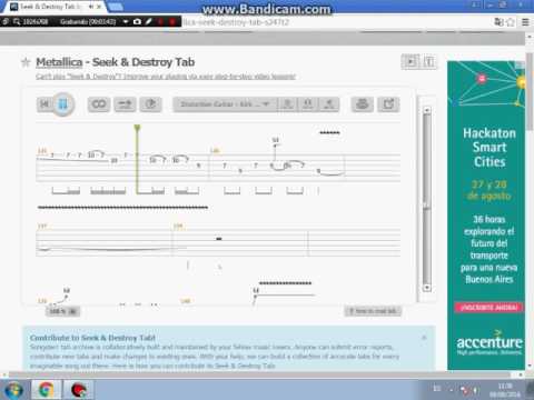metallica seek and destroy tab guitar player - YouTube