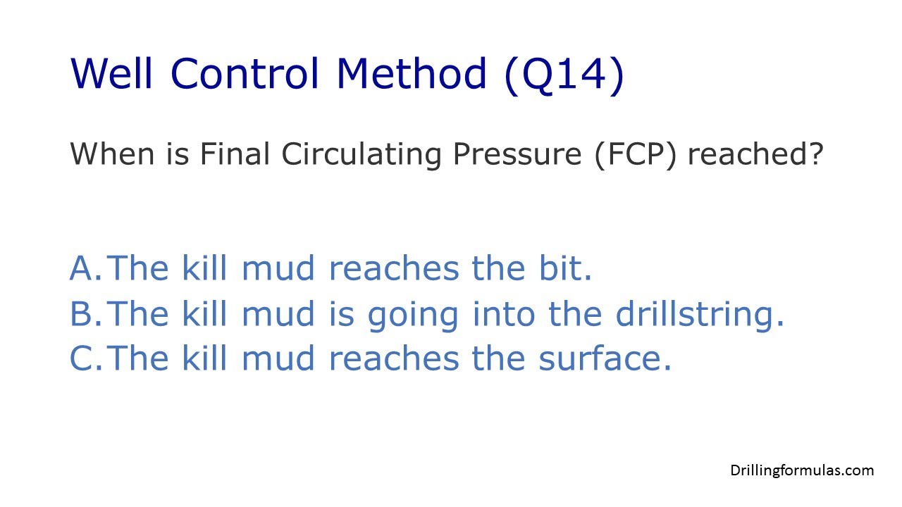 Well Control Method (Q14) - YouTube