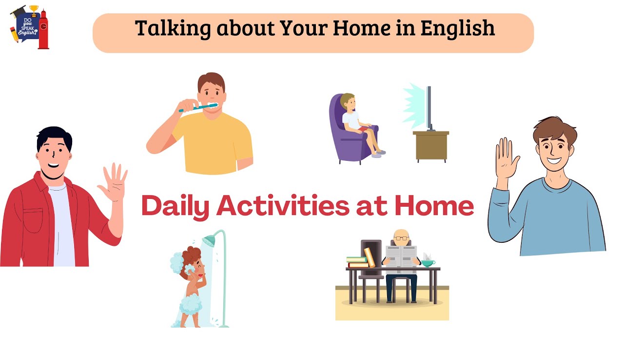 Daily Activities at Home | Practice English Speaking | listen and ...