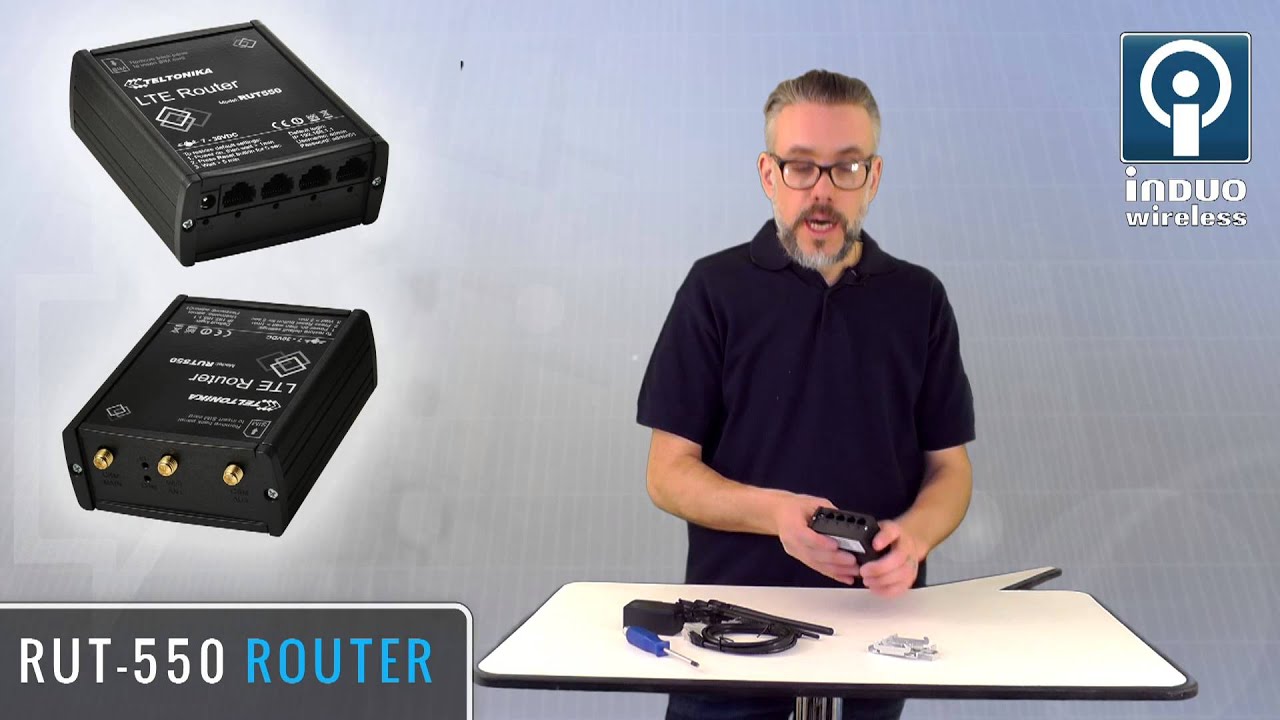 RUT 550 4G router/LTE router - YouTube