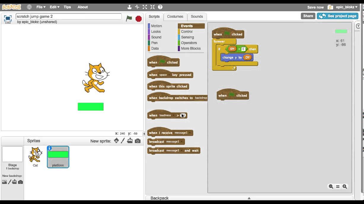 Scratch To Unity Scratch Jump Game Youtube 9709