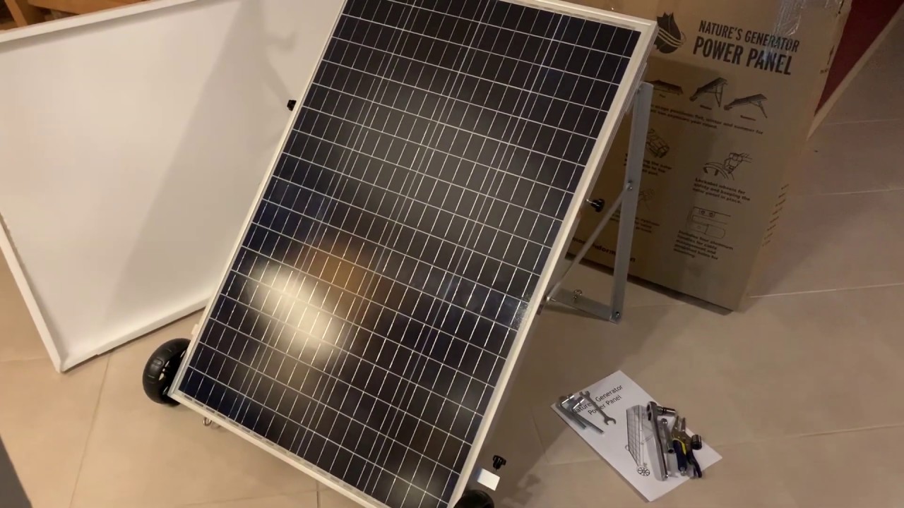 Nature's Generator Solar Panel Frame with wheels. - YouTube