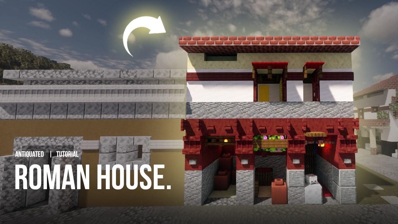 How To Build A Roman House in Minecraft | Minecraft Roman House #4 ...
