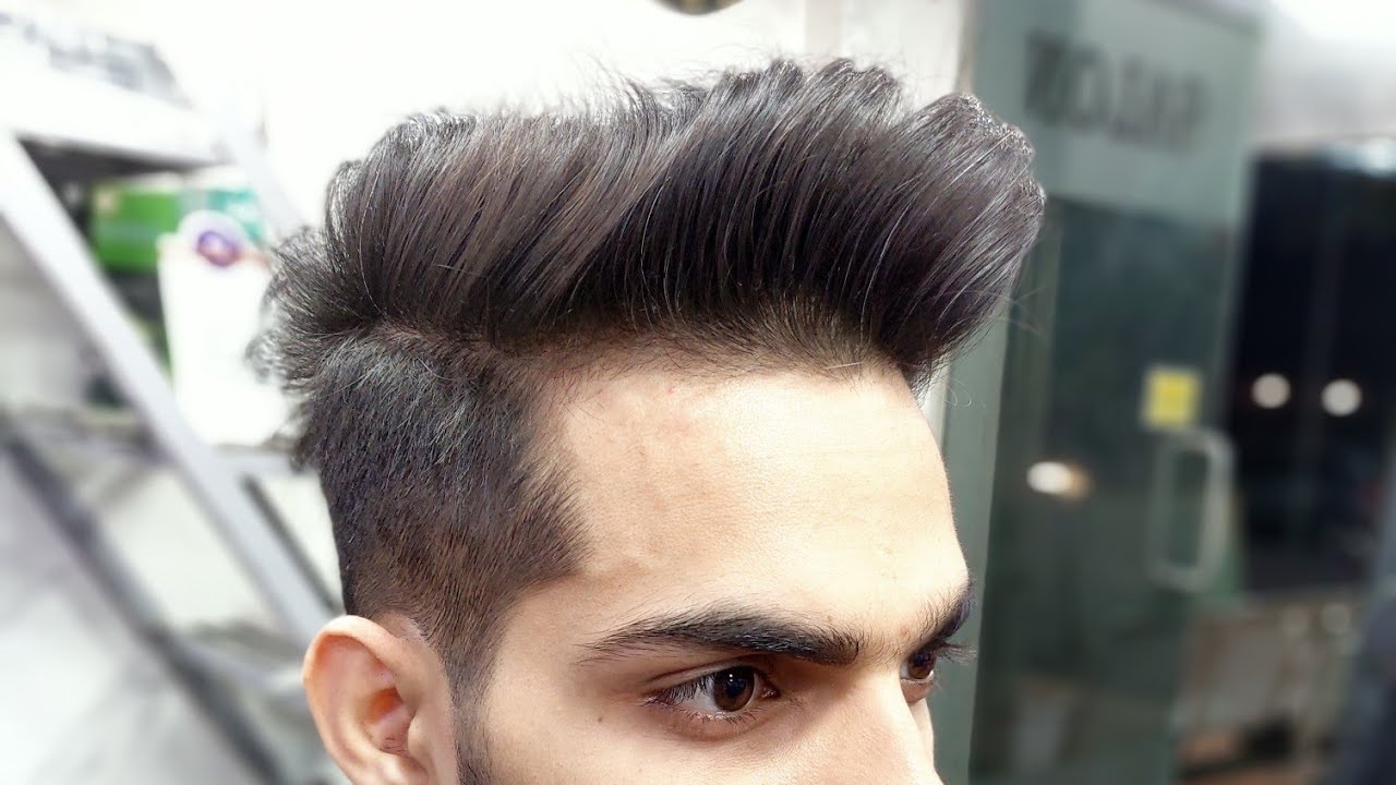 Undercut Comb Over Pomp HAIRCUT - YouTube