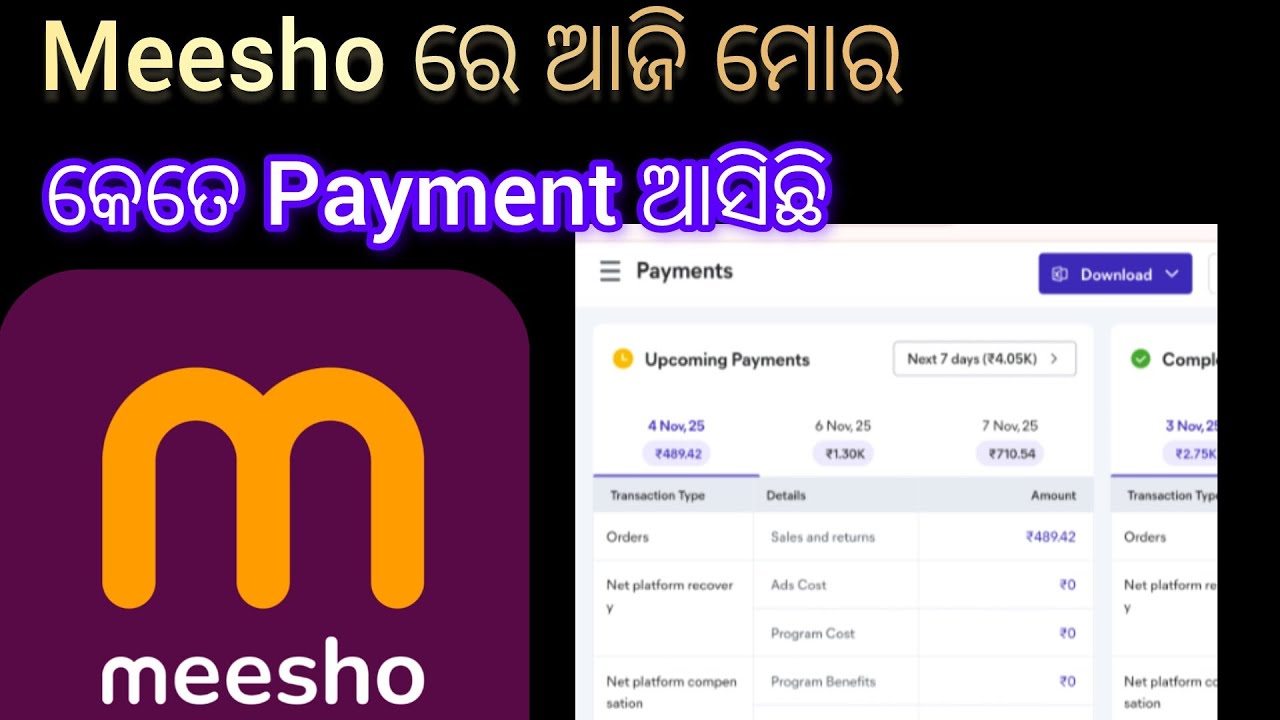 Meesho ରେ ଆଜି ମୋର କେତେ Payment ଆସିଛି|Meesho Payment Details|Ecommerce ...