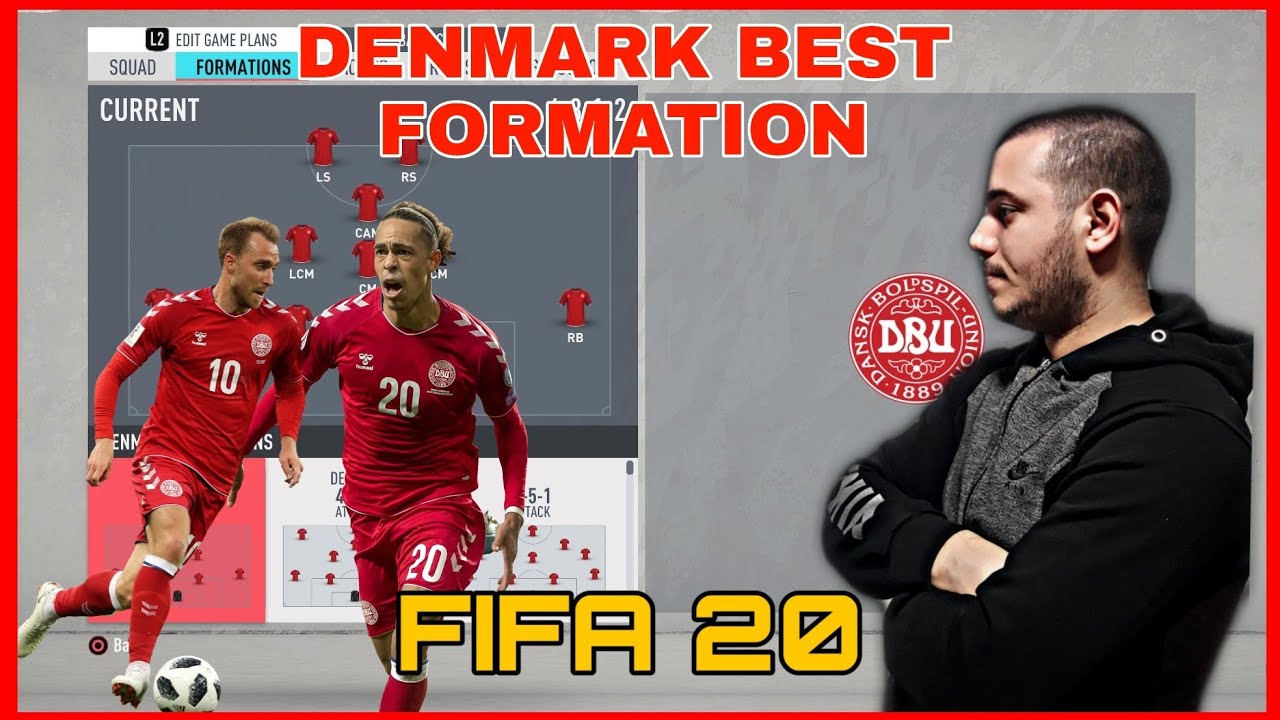 DENMARK - BEST FORMATION, CUSTOM TACTICS & PLAYER INSTRUCTIONS! FIFA 20 ...