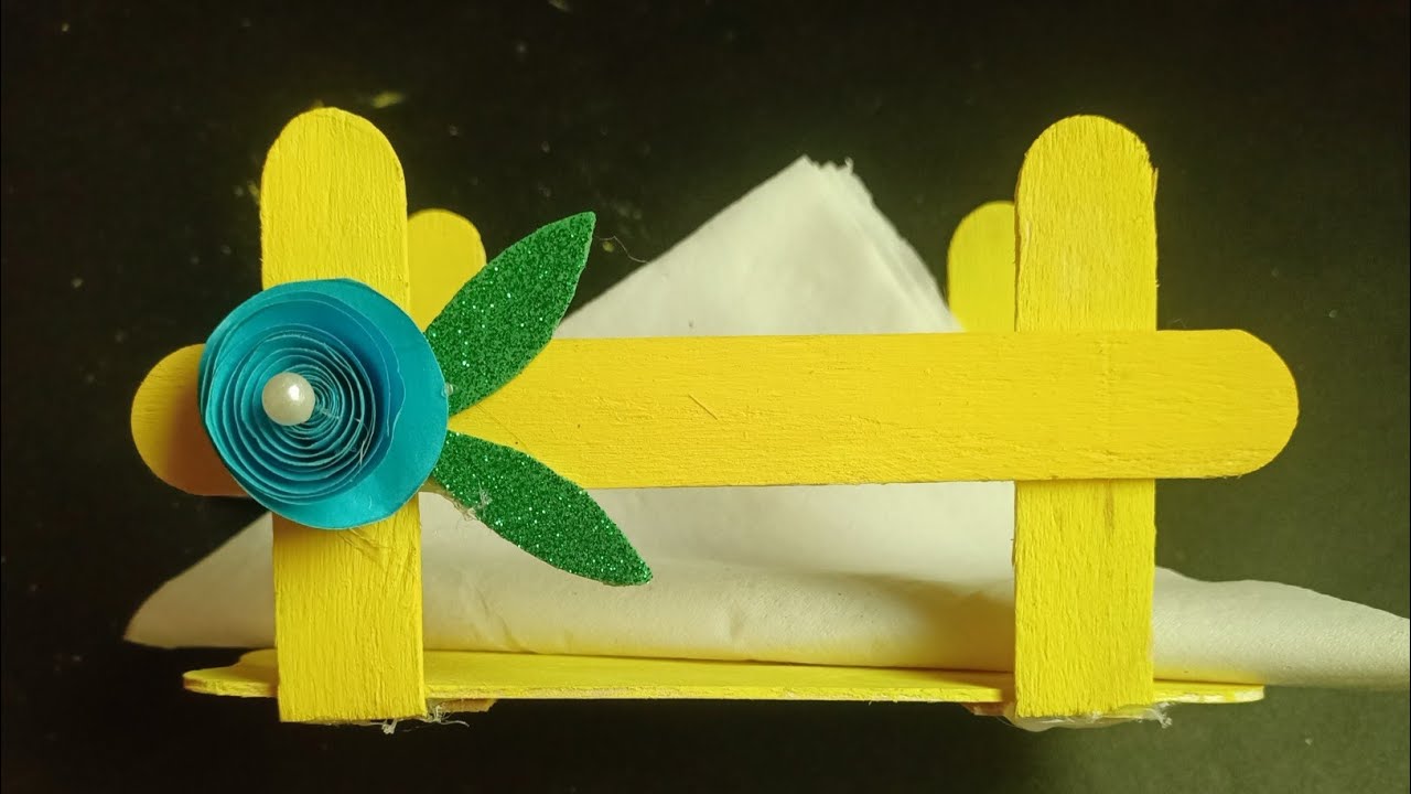 Ice cream stick things||ice cream stick tissue box 🎁||ice cream stick ...
