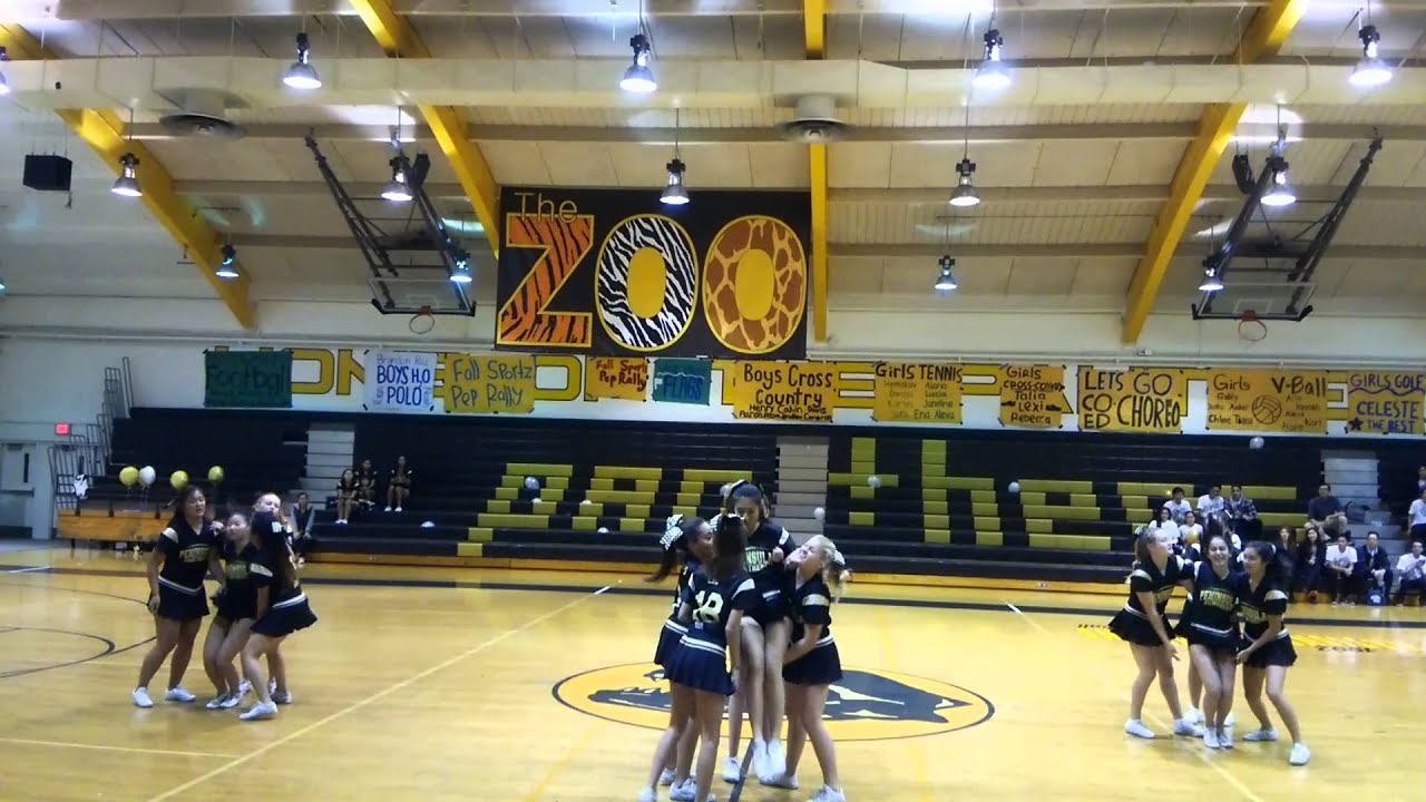 PVPHS Varsity Cheer Night Rally 2015 - YouTube