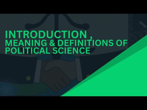 Introduction to Political science |Meaning|Definitions of Political ...
